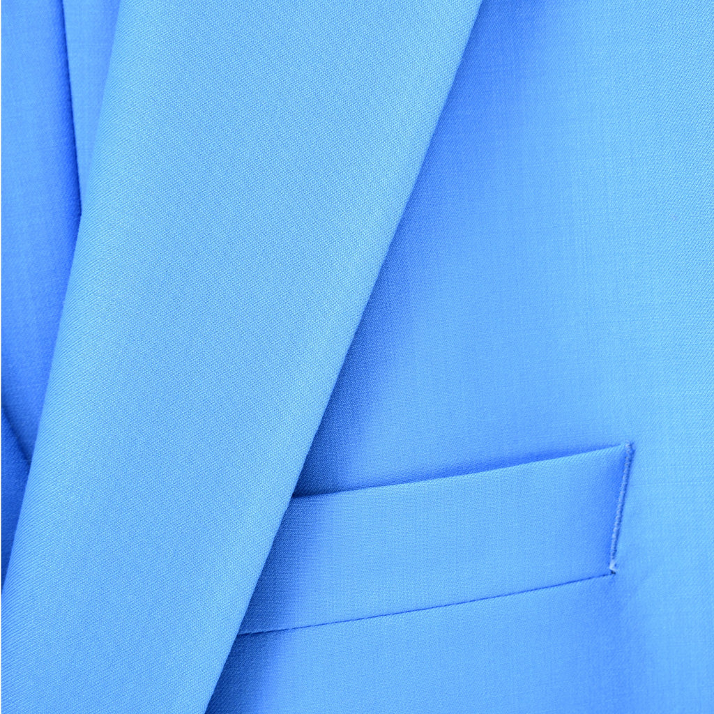 ICONIC AZURE - Sky Blue Plain Three Piece Suit – ecanyon